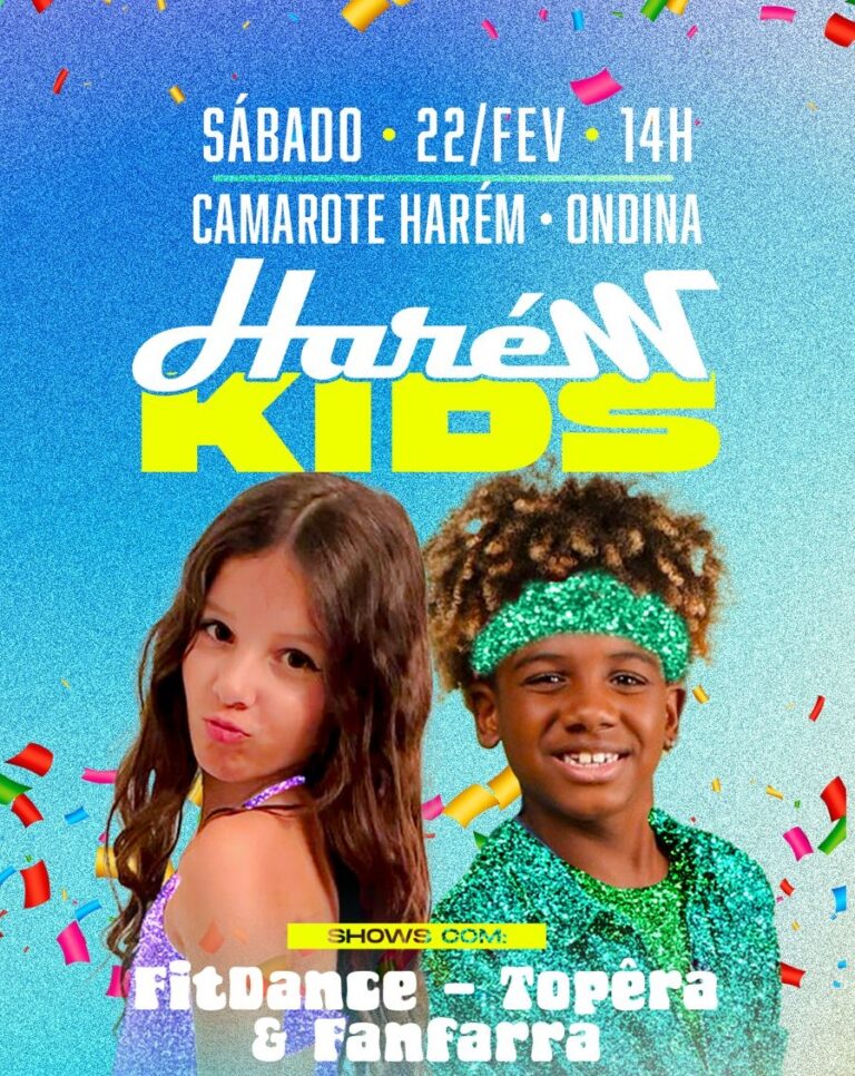Baile infantil Harém Kids promete animar pré-carnaval da criançada