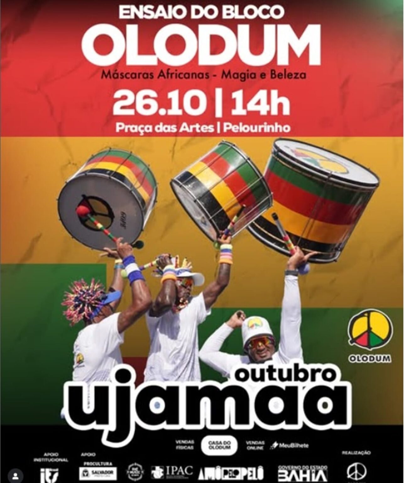 Olodum celebra Outubro Ujamaa com ensaio especial no Pelourinho - Anota ...
